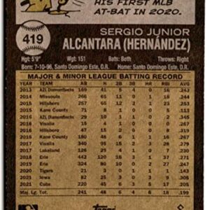 2022 Topps Heritage #419 Sergio Alcantara Chicago Cubs (SP - Short Print) NM-MT MLB Baseball High Number Short Print