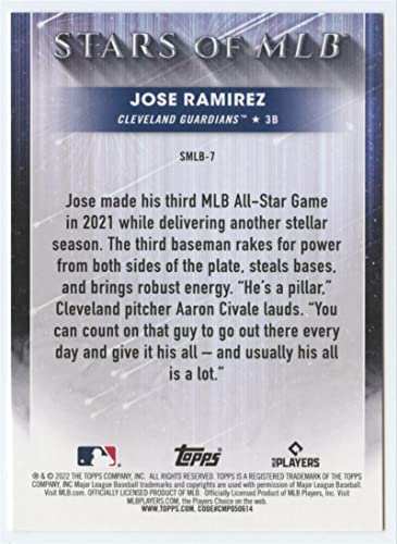 2022 Topps Stars of MLB #SMLB-7 Jose Ramirez Cleveland Guardians Baseball NM-MT