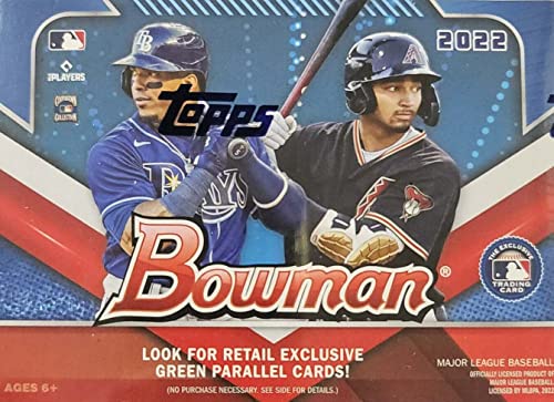 2022 Bowman Baseball Series Unopened Blaster Box Made By Topps Possible Prospects, Retail Exclusive Inserts and Autographs