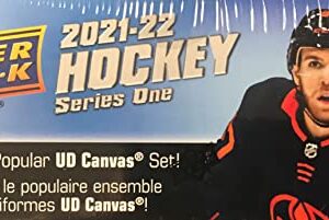 2021 2022 Upper Deck Hockey Series One Factory Sealed Unopened Retail Box of 24 Packs with 192 Cards Total and Chance for Game Used Jerseys, Rookie Cards and More