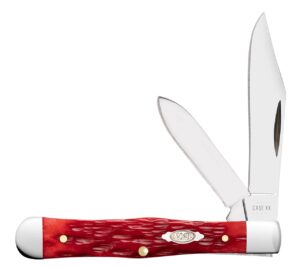 case xx 31959 red jigged bone handle small swell center jack, 6225 1/2 cs