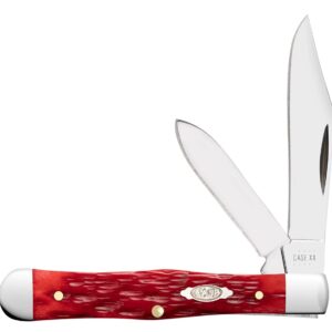 CASE XX 31959 Red Jigged Bone Handle Small Swell Center Jack, 6225 1/2 CS