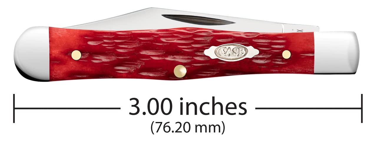 CASE XX 31959 Red Jigged Bone Handle Small Swell Center Jack, 6225 1/2 CS