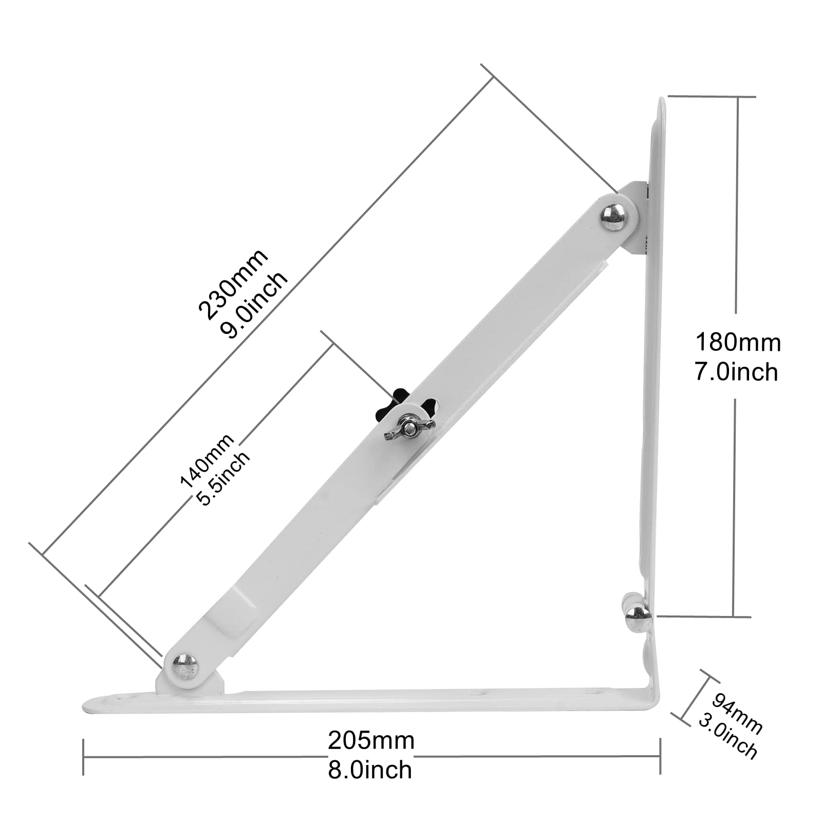 1Set Adjustable Solar Panel Brackets Folding Tilt Portable (Small Holder) for Outdoor Holiday, Home, RV, Boat, Off Grid System