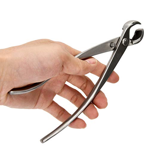 Professional Grade Bonsai Tools Knob Cutter Concave Cutter Gardening Tools,Stainless Steel Knob Cutter, Round Edge Concave Branch Cutter, 210Mm, Stainless Steel Knob Cutter, Professional Grade B