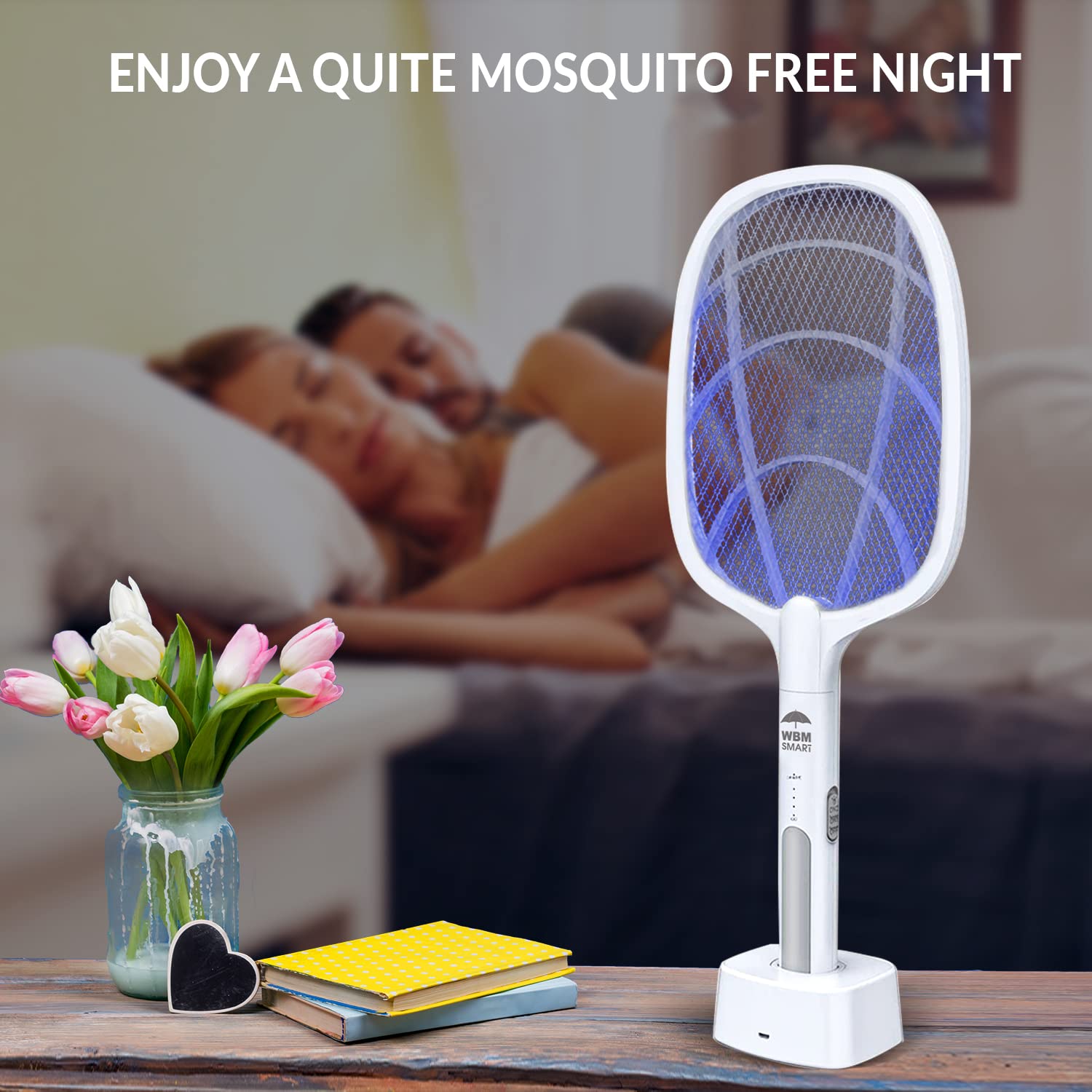 Himalayan Glow Electric Bug Zapper, Instant Fly Swatter Rechargeable Racket, Mosquito Repellent 3,000 Volt, USB Charging Fly Zapper for Indoor & Outdoor