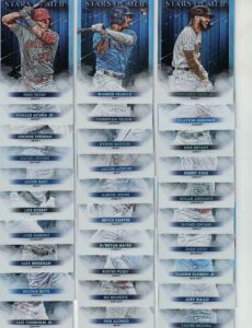 2022 topps baseball (series 1) stars of mlb complete insert set (1-30) ***plus 2022 topps (series 1) league leader set of (12) cards!***