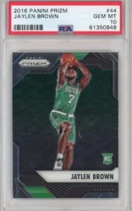 graded 2016-17 panini prizm jaylen brown #44 rookie rc basketball card psa 10 gem mint