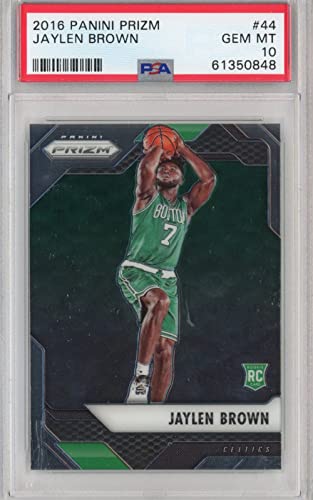 Graded 2016-17 Panini Prizm Jaylen Brown #44 Rookie RC Basketball Card PSA 10 Gem Mint