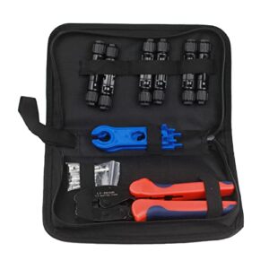 Solar Crimping Tool Kit LY-2546B Crimping Pliers with Male Female Solar Cable Connectors, Solar Spanner Wrench for MC4 Connectors Solar Panel 2.5/4/6mm² AWG14/12/10