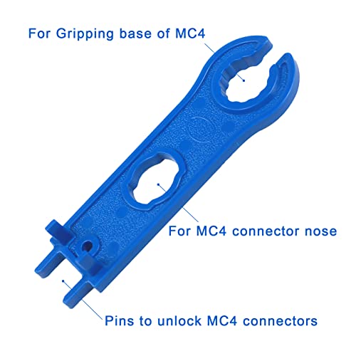 Solar Crimping Tool Kit LY-2546B Crimping Pliers with Male Female Solar Cable Connectors, Solar Spanner Wrench for MC4 Connectors Solar Panel 2.5/4/6mm² AWG14/12/10