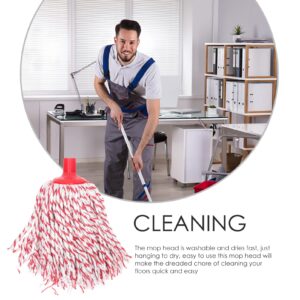 Zerodeko Wet Mop Replacement Heads Clean Mop Head Household Mop Head Mop Scrubbing Pad Fregonas De Limpieza para Pisos Floor Mop Heads Pen Mandrel Rope Mop Head Cloth Sponge Lip Gloss