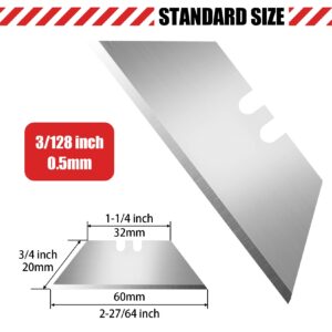 DIYSELF 50 Pack Utility Knife Blades, SK5 Steel Box Cutter Blades with Dispenser, Standard Blades for Box Cutter Utility Knife Replacement, Sharper Utility Blades, Refills