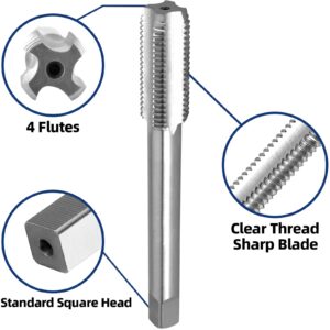 Burkit M12 X 1.25 Tap and Die Set Right Hand, M12 x 1.25 Machine Thread Tap and Round Die