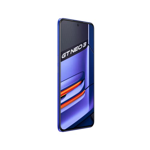 realme GT Neo 3 80W Dual-SIM 256GB ROM + 8GB RAM (GSM Only | No CDMA) Factory Unlocked 5G Smartphone (Nitro Blue) - International Version