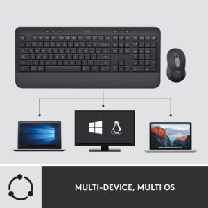 Logitech Signature MK650 Combo for Business, Wireless Mouse and Keyboard, Logi Bolt, Bluetooth, SmartWheel, Globally Certified, Windows/Mac/Chrome/Linux - Graphite