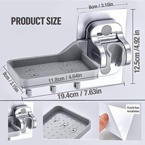 ZCJB Shower Head Holder Handheld Shower Holder no Drilling Strong Adhesive Adjustable Shower Bracket