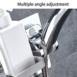 ZCJB Shower Head Holder Handheld Shower Holder no Drilling Strong Adhesive Adjustable Shower Bracket