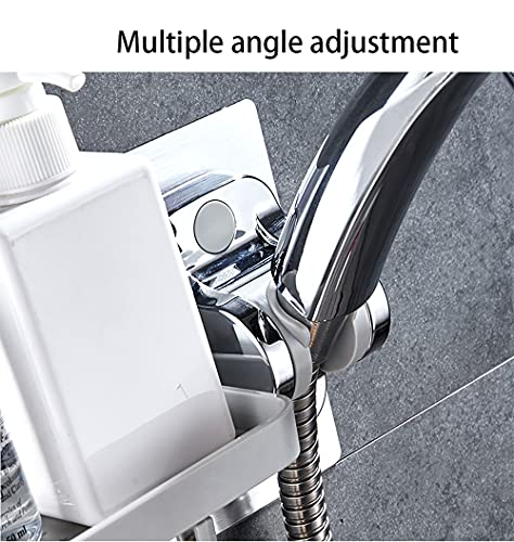 ZCJB Shower Head Holder Handheld Shower Holder no Drilling Strong Adhesive Adjustable Shower Bracket