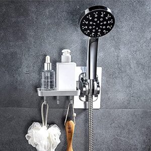 ZCJB Shower Head Holder Handheld Shower Holder no Drilling Strong Adhesive Adjustable Shower Bracket