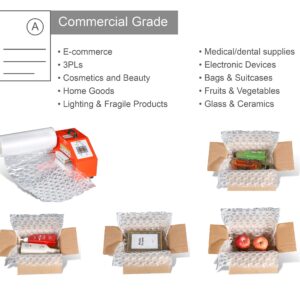 SOLTECH Inflatable Air Bubble Film Cushioning Wrap Rolls,Perforated, Easy to Tear,Large Air Bubble, 15.7 Inchx984 Feet Total, Industrial, Business Bubblewrap Supply (Perforated Line 12.5" in)