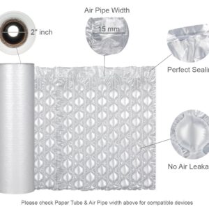 SOLTECH Inflatable Air Bubble Film Cushioning Wrap Rolls,Perforated, Easy to Tear,Large Air Bubble, 15.7 Inchx984 Feet Total, Industrial, Business Bubblewrap Supply (Perforated Line 12.5" in)