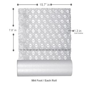 SOLTECH Inflatable Air Bubble Film Cushioning Wrap Rolls,Perforated, Easy to Tear,Large Air Bubble, 15.7 Inchx984 Feet Total, Industrial, Business Bubblewrap Supply (Perforated Line 12.5" in)