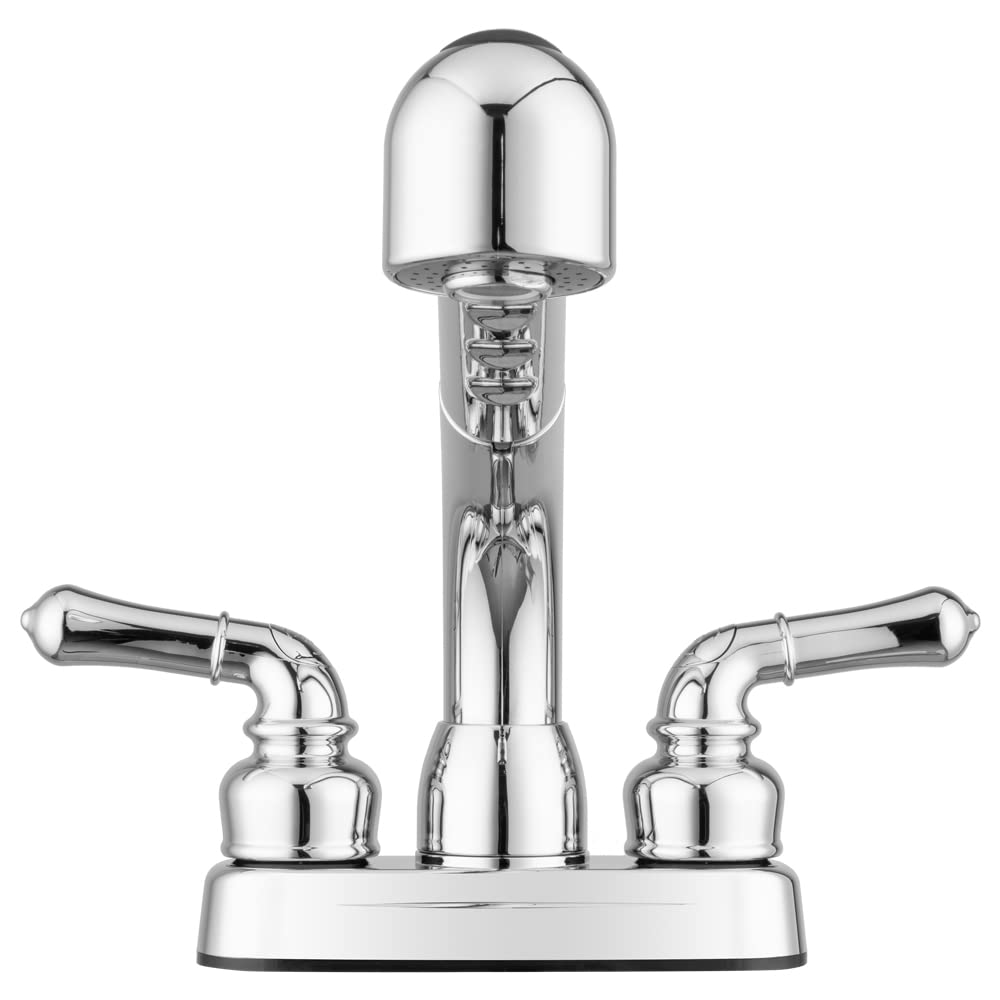 Pacific Bay - Lynden Pull-Out Utility Laundry Sink Faucet - Residential Grade Sink Faucet for Indoor/Outdoor Use - Metallic Chrome Plating Over ABS Plastic – Latest Model