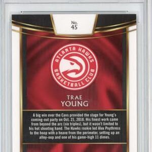 Graded 2018-19 Panini Select Trae Young #45 Concourse Rookie RC Basketball Card PSA 10 Gem Mint