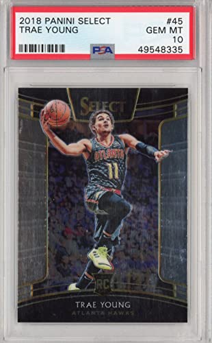 Graded 2018-19 Panini Select Trae Young #45 Concourse Rookie RC Basketball Card PSA 10 Gem Mint