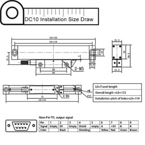 Baykunl 3 Pcs Linear Glass Scale DRO for Milling Machine 170-1020mm and 3 Axis DRO Digital Readout Display Counter