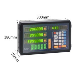 Baykunl 3 Pcs Linear Glass Scale DRO for Milling Machine 170-1020mm and 3 Axis DRO Digital Readout Display Counter