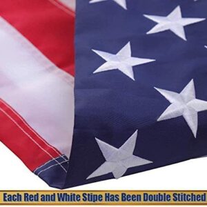 Linyup American Flag, American Flags for Outside, 210D Oxford Nylon, American Flags for Outside 3x5,Brass Grommet for Easy Display,Embroidered Stars,The Strongest, Longest Lasting.