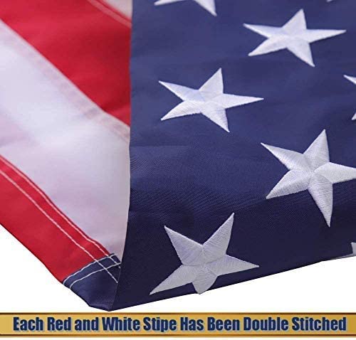 Linyup American Flag, American Flags for Outside, 210D Oxford Nylon, American Flags for Outside 3x5,Brass Grommet for Easy Display,Embroidered Stars,The Strongest, Longest Lasting.