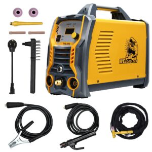 wegoodlder tig welder welding machine - 110/220v dual voltage tig/stick/arc welder 250 amp tig welding machine with electrode holder work clamp torch