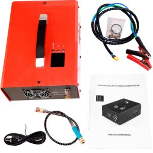 digital auto stop pcp air compressor 4500psi 12v 110v auto shut off pcp compressor oil and water free for paintball tank pcp airgun and mini scuba tank