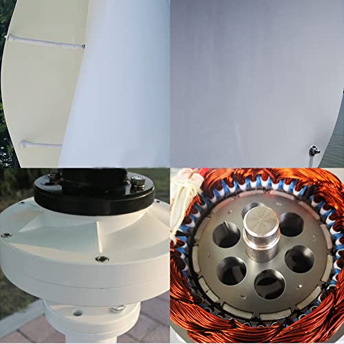 8000W Spiral Wind Power Turbine Generator, 3 Phase 12V 24V 48V Vertical Axis Coreless Wind Power for Home Industrial Energy,12V