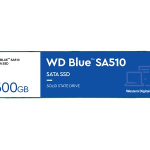 Western Digital 500GB WD Blue SA510 SATA Internal Solid State Drive SSD - SATA III 6 Gb/s, M.2 2280, Up to 560 MB/s - WDS500G3B0B