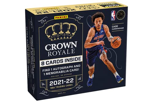 2021-22 Panini Crown Royale Basketball Hobby Box (1 Pack/8 Cards: 1 Auto, 1 Mem)