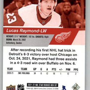 2021-22 Upper Deck NHL Star Rookies Box Set #20 Lucas Raymond Detroit Red Wings Hockey NM-MT