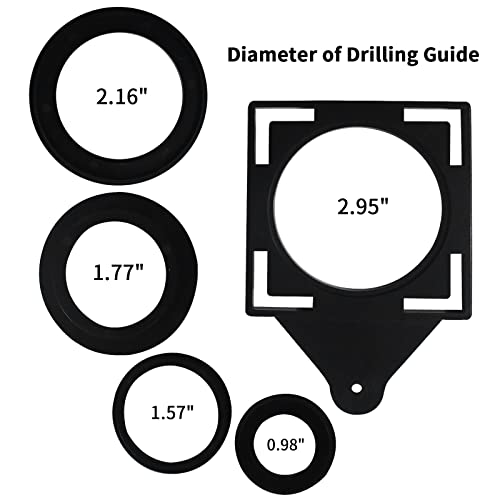 WiseWater 12 Sided Multi Angle Measuring Ruler, Universal Aluminum Alloy Measuring Template Tool Ceramic Tile Measurement with Hole Drilling Locator