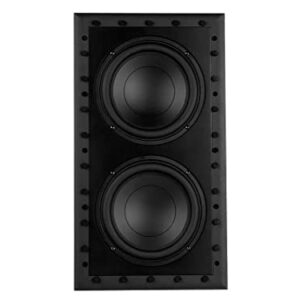 Monolith M-IWSUB82 Dual 8 inch in-Wall Subwoofer - Passive, Magnetic, Paintable Grille, Easy Install, Adds Powerful Bass to Your in Wall or in Ceiling Home Theater System