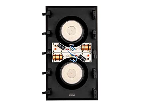 Monolith M-IWSUB82 Dual 8 inch in-Wall Subwoofer - Passive, Magnetic, Paintable Grille, Easy Install, Adds Powerful Bass to Your in Wall or in Ceiling Home Theater System