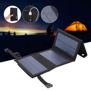 SUNYIMA 5.5V 10W Portable Solar Panel Folding Foldable Solar Panels Bag for Phone Battery Charge with 5V USB Port