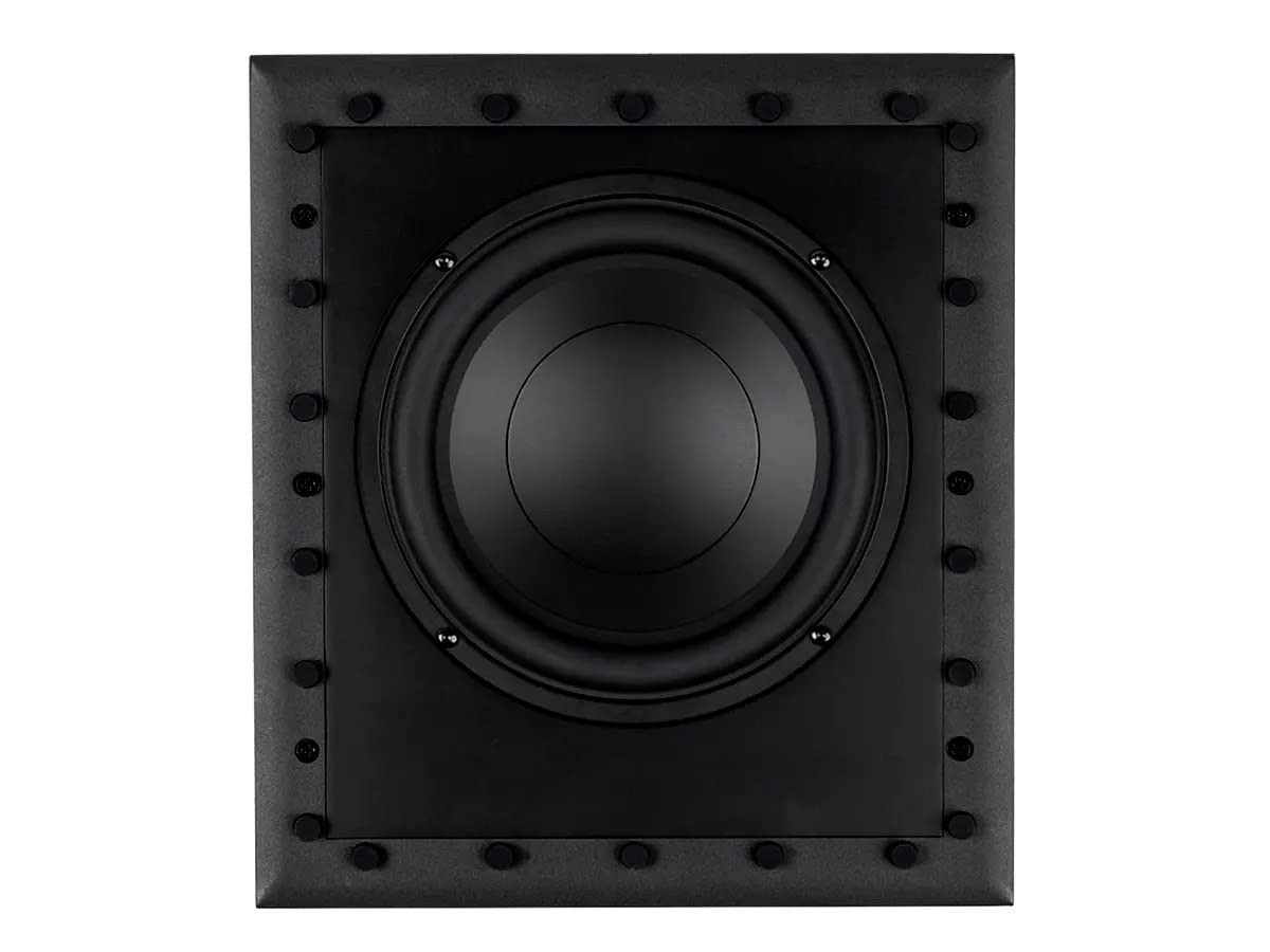 Monolith M-IWSUB8 8-Inch in-Wall Subwoofer - Passive, 4 Ohm Nominal Impedance, 91dB Sensitivity, Magnetic and Paintable Grille, Easy Install, for Home Theater System