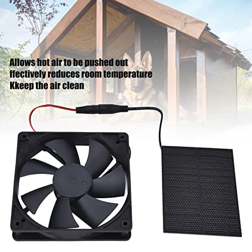 Aqur2020 3w Solar Panel Fan, Solar Panel Powered Fan Mini Ventilator for Chicken Coops Greenhouses Sheds Pet Houses