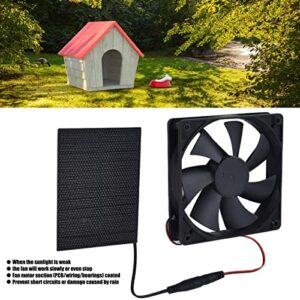 Aqur2020 3w Solar Panel Fan, Solar Panel Powered Fan Mini Ventilator for Chicken Coops Greenhouses Sheds Pet Houses