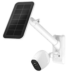 holaca 2-in-1 wall mount bracket for arlo solar panel/arlo pro 3/arlo ultra1&2/arlo essential/arlo pro 4 /eufycam outdoor mount accessories for arlo pro 4 and arlo solar panel (white)