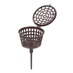 Fertilizer Basket, 20PCS Bonsai Fertilizer Box, Durable Anti‑Aging Fertilizer Mesh Baskets with Lid,Mini Automatic Planting Portable-Fertilizer Orchid Basket for Slow and Timed Release-Fertilizers