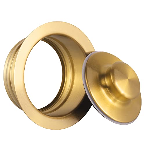 Zeesink Universal Garbage Disposal Plug,Kitchen Sink Garbage Disposal Flange and Sink Stopper,Gold Sink Strainer